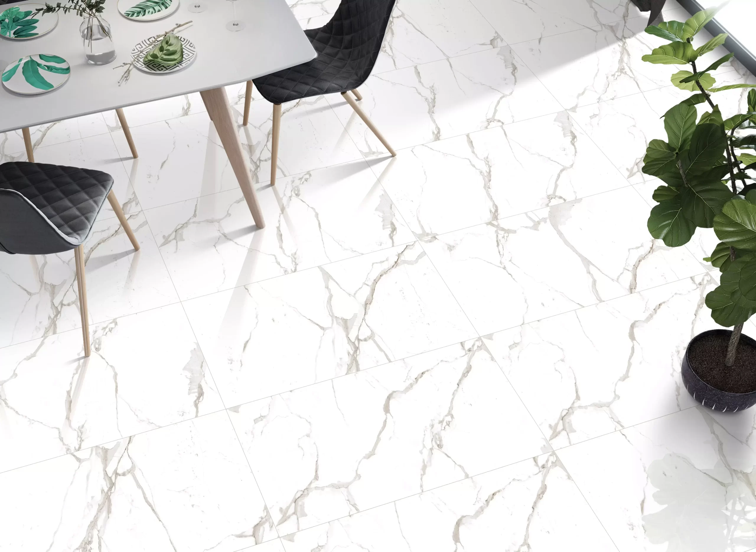 💎Prime Statuario Mars Marble Look Porcelain Tile 🏷 | The Flooring District