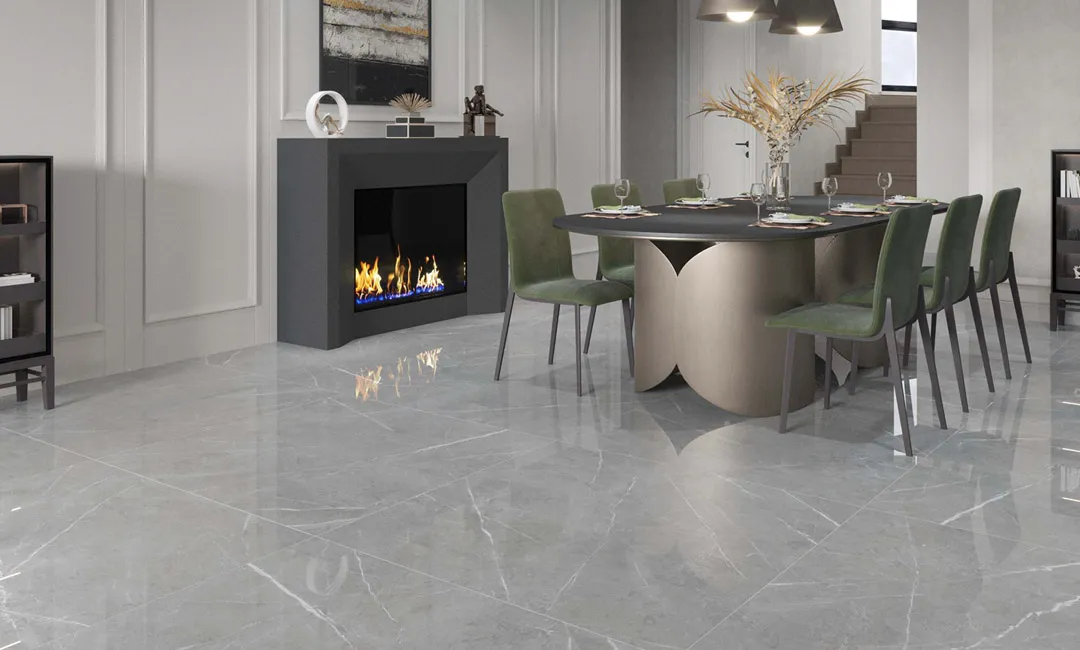 💎Heamus Silver Marble Porcelain Tile 32”X32” 🏷 | The Flooring District